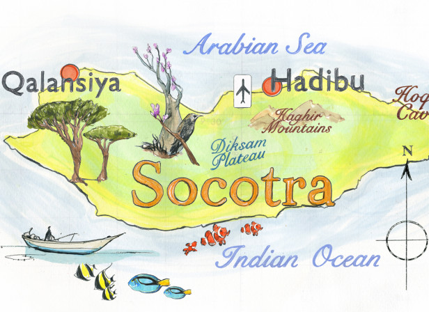 Socotra Map / Conde Nast Traveller / Jane Webster - Projects - Debut Art