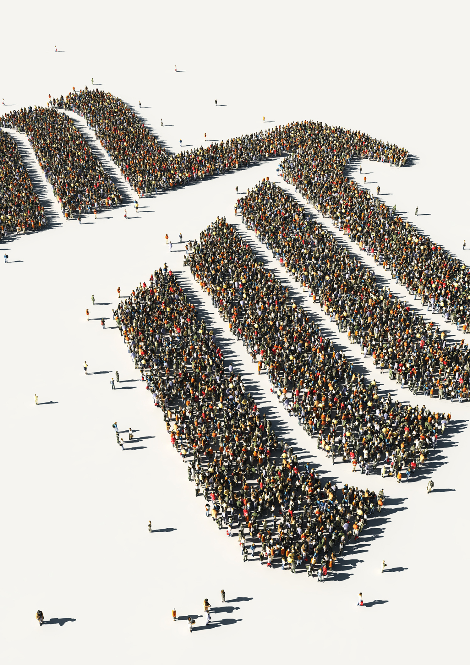 USAA Magazine Cover Crowd of People / Jurgen Ziewe - Projects - Debut Art