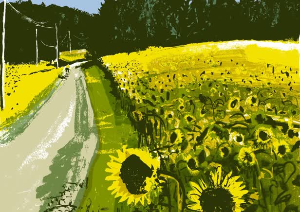 Andy Lovell: editorial, landmark, landscape, acrylic, hand drawn ...